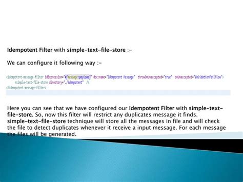 idempotent filter with simple file ppt
