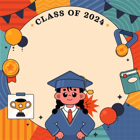 Free Vector Hand Drawn Class Of 2024 Frame Template Free Vector Hand Drawn Class Of 2024 Frame Template
