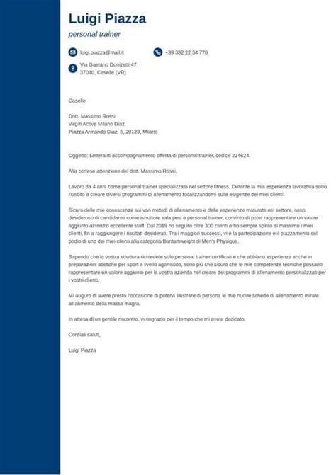 Lettera Di Accompagnamento Esempio Da Allegare Al Cv