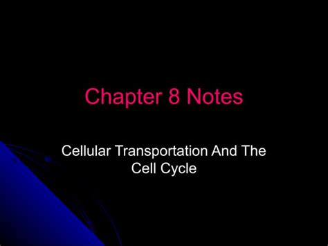 Chapter 8 Notes Bio Ppt