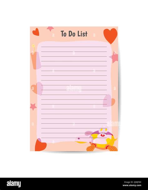 Set Of Memo Cute Pink Sweets Pastel Illustration Stationery For Notes Tasks To Do List