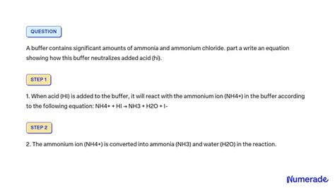 solved a buffer contains significant amounts of ammonia and ammonium