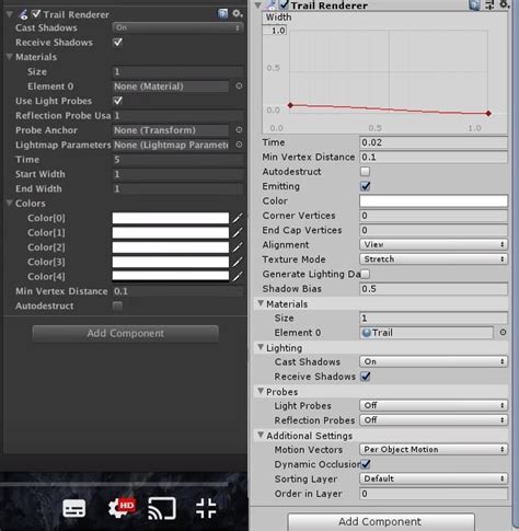 Trailrenderer No Longer Has Multiple Colours Busy Doing A Tutorial