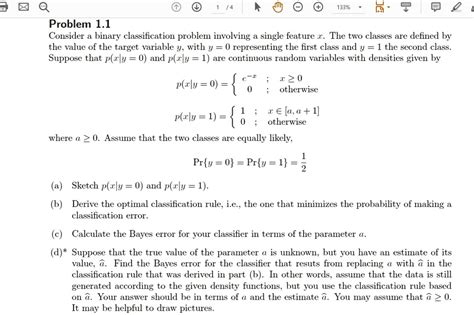 Solved Dc 5 Q 3 13396 Problem 11 Consider A Binary Classification