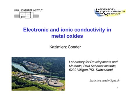 Electronic And Ionic Conductivity In Metal Oxides