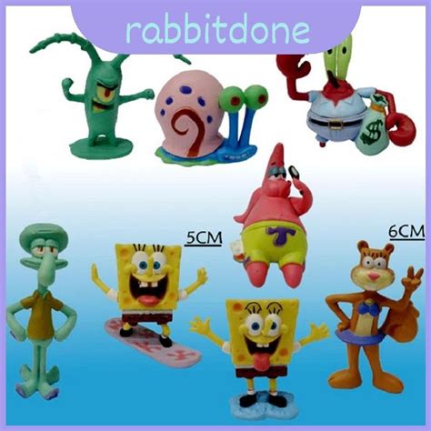 Ideal 8pcs T Spongebob Squarepants Patrick Star Squidward Pvc