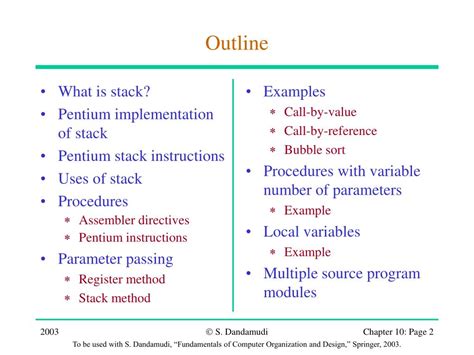 PPT Procedures And The Stack PowerPoint Presentation Free Download ID