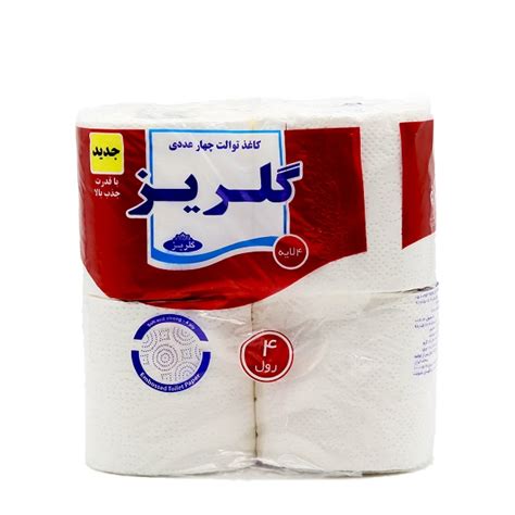 خرید دستمال توالت 4 قلو گلریز فروشگاه ظروف باما