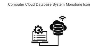 Computer Cloud Database System Monotone Icon In Powerpoint Pptx Png And Editable Eps Format PPT