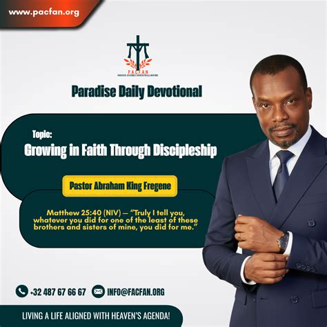 Growing In Faith Through Discipleship Paradise Assembly Church For