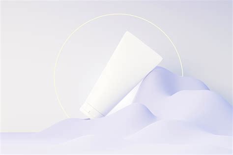 모형을 위한 빈 화장품 스킨케어 제품 또는 포장의 3d 렌더링 뷰티 비누와 스파 컨셉 피부 건강을 위한 로션 오일 수분 브랜딩을위한 프리미엄 및 고급 디자인 0명에 대한