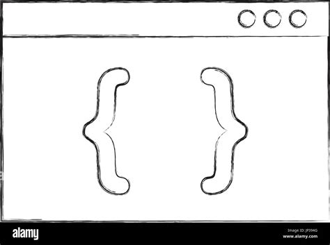 Template Computer With Brackets Stock Vector Image Art Alamy