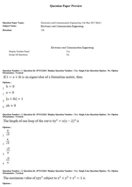 Ap Pgecet Electronics And Communication 2017 Question Paper Pdf