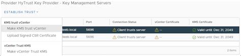 Add Entrust KeyControl As A Key Provider For VMware VSphere With Oracle Cloud VMware Solution