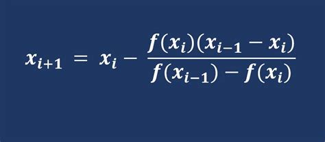 secant method c program formula example