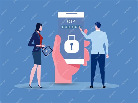 Premium Vector Otp Authentication And Secure Verification Never Share Otp And Bank Details