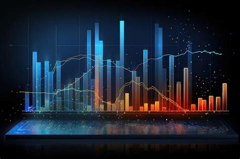 Premium Ai Image 3d Bar Graph Big Stock Financial Data Visualization Analysis Chart
