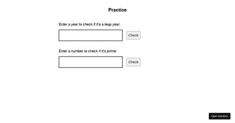 practice vanillajs codesandbox
