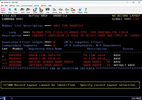 bmc ami devx file aid mvs primary menu option 7 xref attempting to