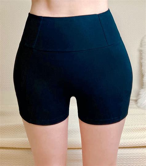 [골반 보정] 볼륨 하이웨스트 몸매 보정 속바지 Y존 커버 레깅스 면 3부 반바지 숏팬츠 블랙 스킨