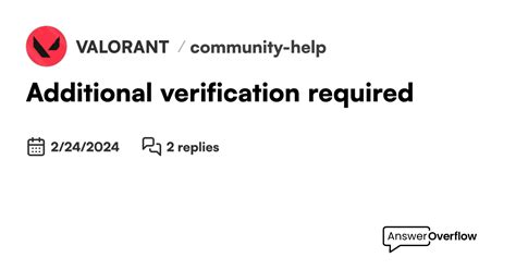 Additional Verification Required Valorant