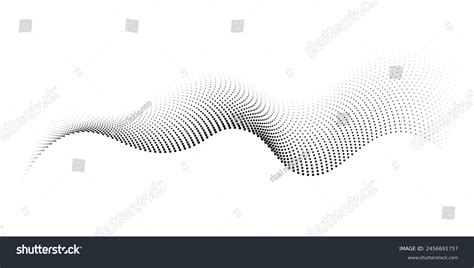 Flowing Dots Particles Wave Pattern 3d Stock Vector Royalty Free