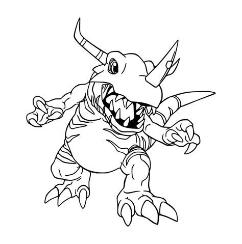 Greymon Digimon Da Colorare Scarica Stampa O Colora Subito Online