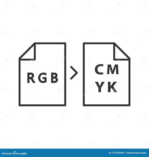 Linear Cmyk Icon From Edit Outline Collection Thin Line Cmyk Vector