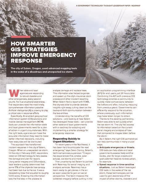 How Smarter Gis Strategies Improve Emergency Response