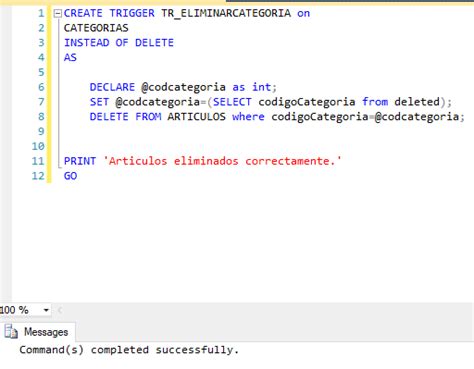 Caso En Sql Server Bdcarrito Usando Triggers Sistek Peru