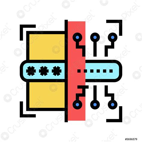 Electronic Password Color Icon Vector Illustration Sign Stock Vector 3696579 Crushpixel