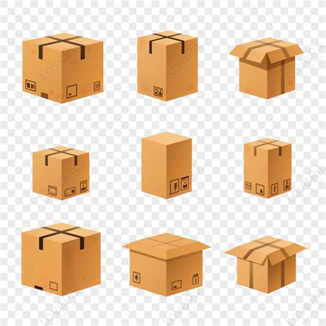 골판지 상자 상자 컬렉션물류장비평평한 Png 일러스트 무료 다운로드 Lovepik