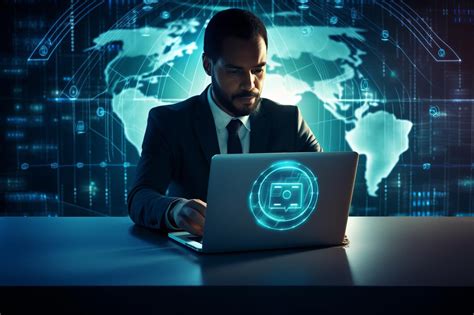 Premium Photo Ensuring Cybersecurity Safeguarding Business And Financial Data In The Global