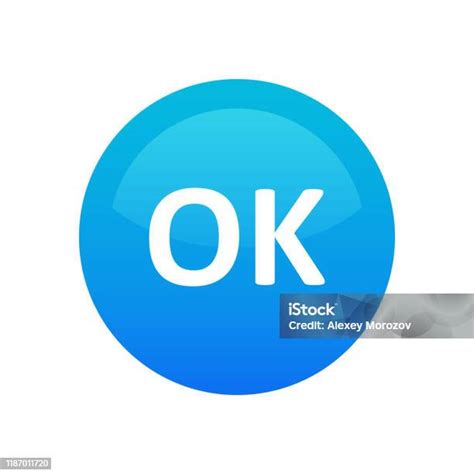 좋아 아이콘 벡터 둥근 기호 파란색 색상흰색에 격리 텍스트 확인버튼 그림 고름에 대한 스톡 벡터 아트 및 기타 이미지 고름 그래픽 사용자 인터페이스 긍정적인 감정