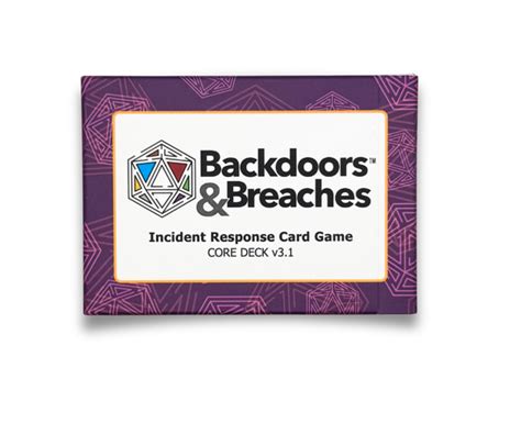 Backdoors And Breaches Incident Response Card Game Spearphish General