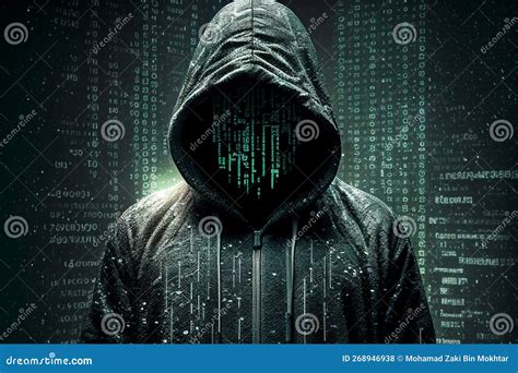 Conceptual Image Of A Hacker Wearing Hoodie Stock Illustration Illustration Of Hacking