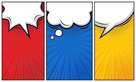 Premium Vector Comic Panel Background With Cloud Speech Bubble