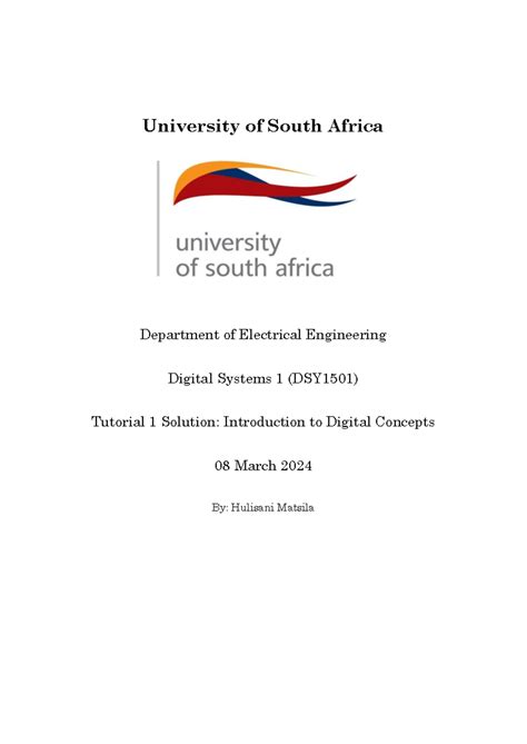 Chapter 1 Exercise 1 Solution 495d2813692811297204375 Dc941b11a Dig1501 University Of South