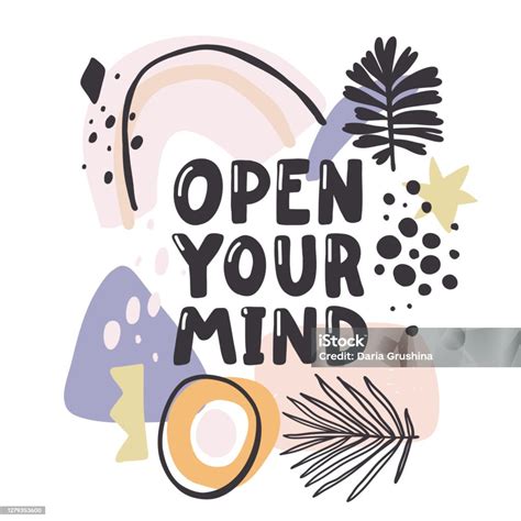 당신의 마음을 엽니 다 서예 디자인 플랫 디자인 요소가 있는 추상 현수막 템플릿 커버 배너 전단지 및 포스터를위한 복고풍 예술 Eps 8 벡터 일러스트레이션 검은색에 대한