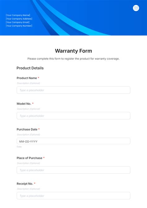 Free Warranty Templates To Edit Online Print