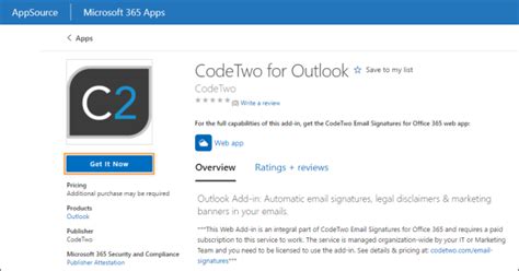 Get Started Deploy Codetwo Signatures Add In For Outlook Modern Web