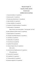 Exam Blueprint Chapter Docx Blueprint Chapter Sexuality Fertility And STI S Point