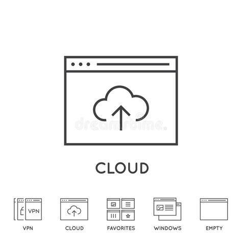 Set Of Minimal Browser Developing App And Coding Vector Line Icons Perfect Pixel Stock Vector