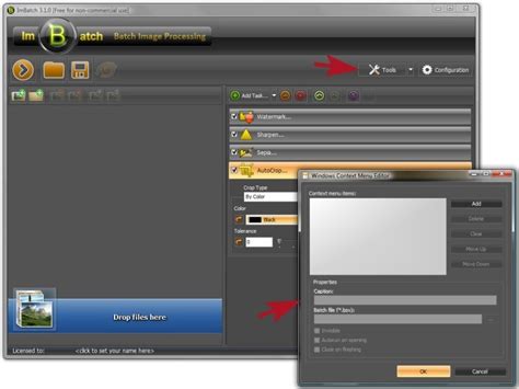 ImBatch Context Menu Editor High Motion Software