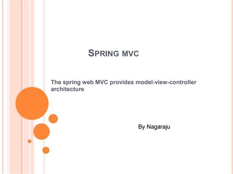 Spring Mvc Ppt