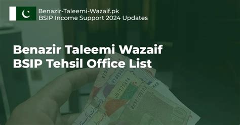 BISP Tehsil Offices List