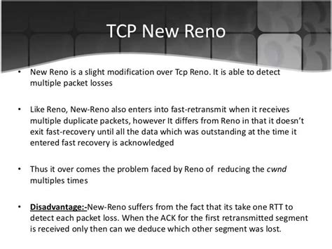 Congestion Control In Tcp