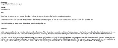 Apologia Physical Science How To Write A Lab Report