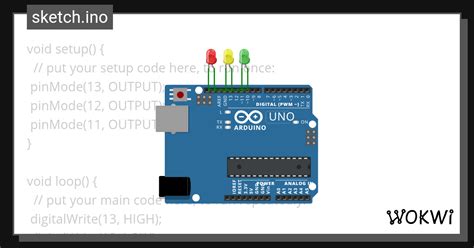Lampu Lalu Lintas Ino Wokwi Esp32 Stm32 Arduino Simulator