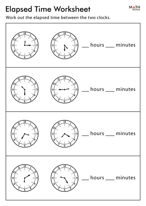 Elapsed Time Worksheets Math Monks Worksheets Library